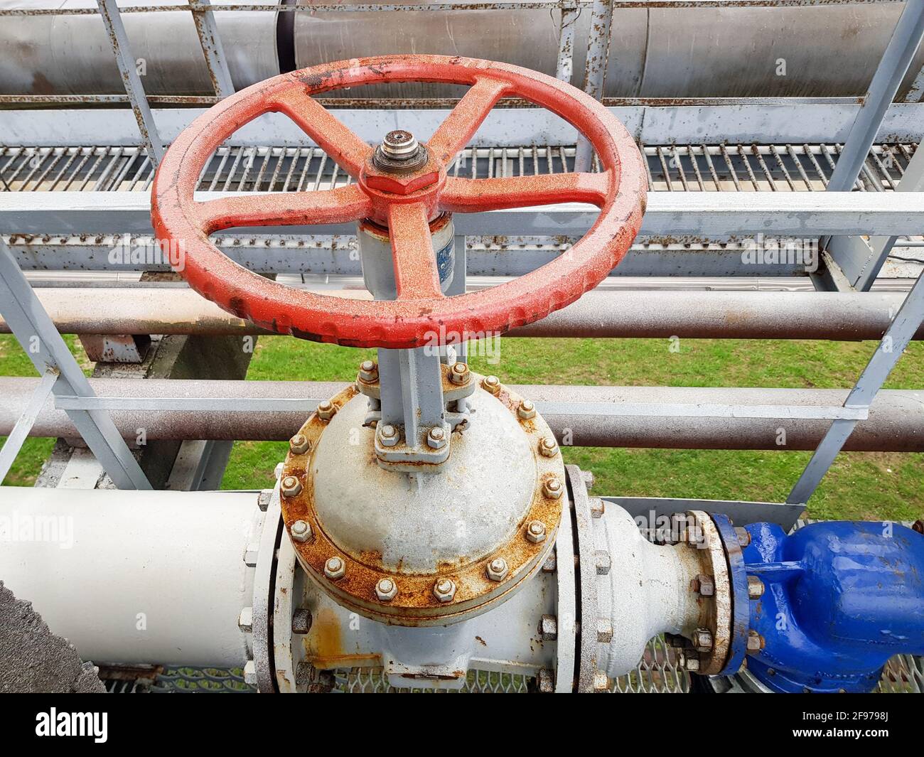 Closing or opening for gas or water supply through a pipeline. Shut-off ...