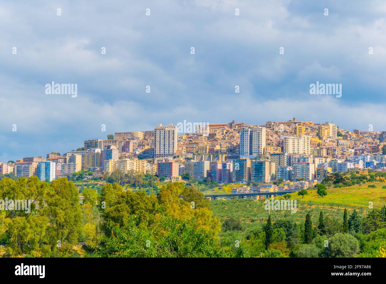 Aerial view of sicilian city Agrigento, Italy Stock Photo - Alamy