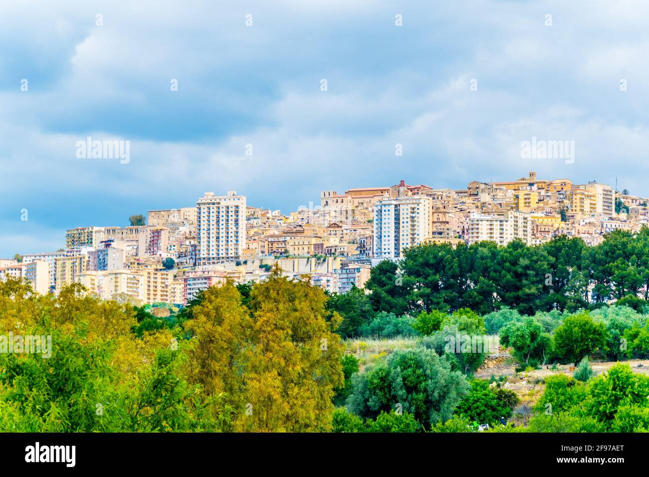 Aerial view of sicilian city Agrigento, Italy Stock Photo - Alamy