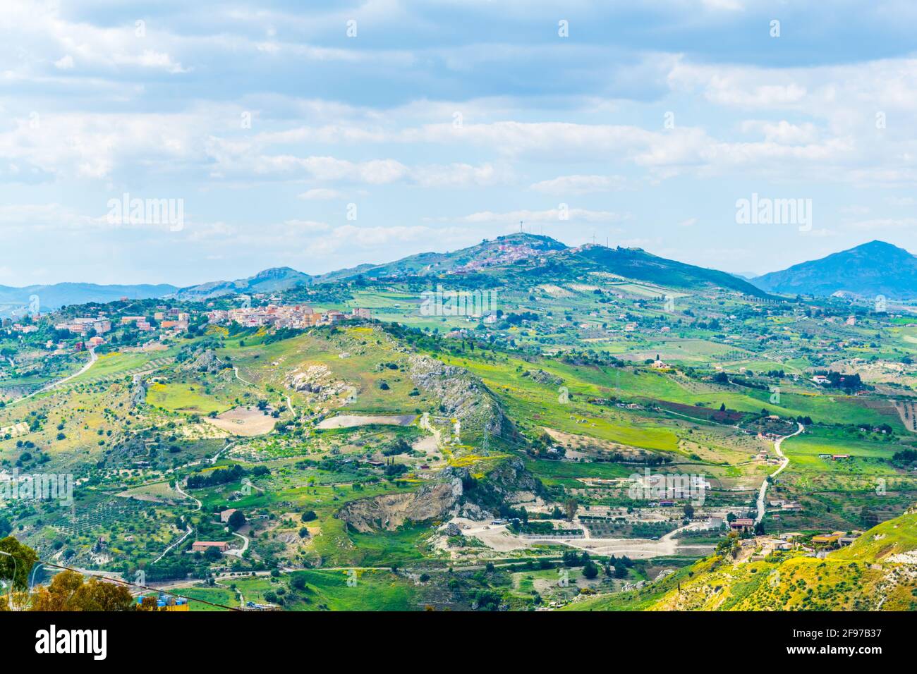 Aerial view of sicilian city Agrigento, Italy Stock Photo - Alamy