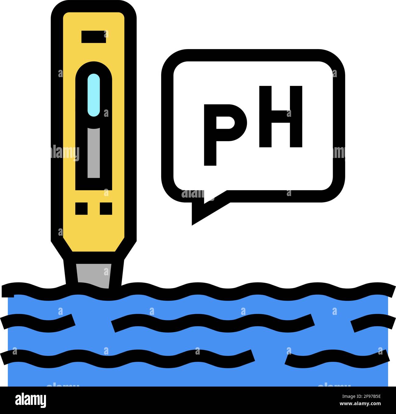 ph water color icon vector illustration Stock Vector Image & Art - Alamy