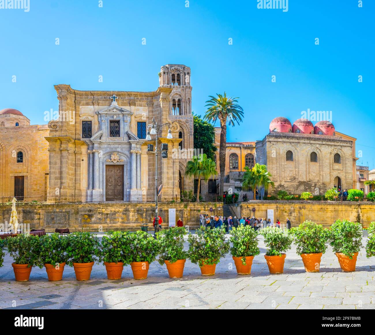 Piazza Bellini dominated by chiesa di san cataldo and chiesa santa ...
