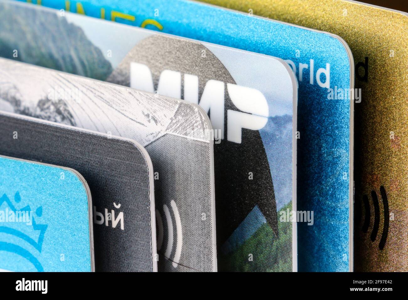 Bank cards of different banks Stock Photo - Alamy