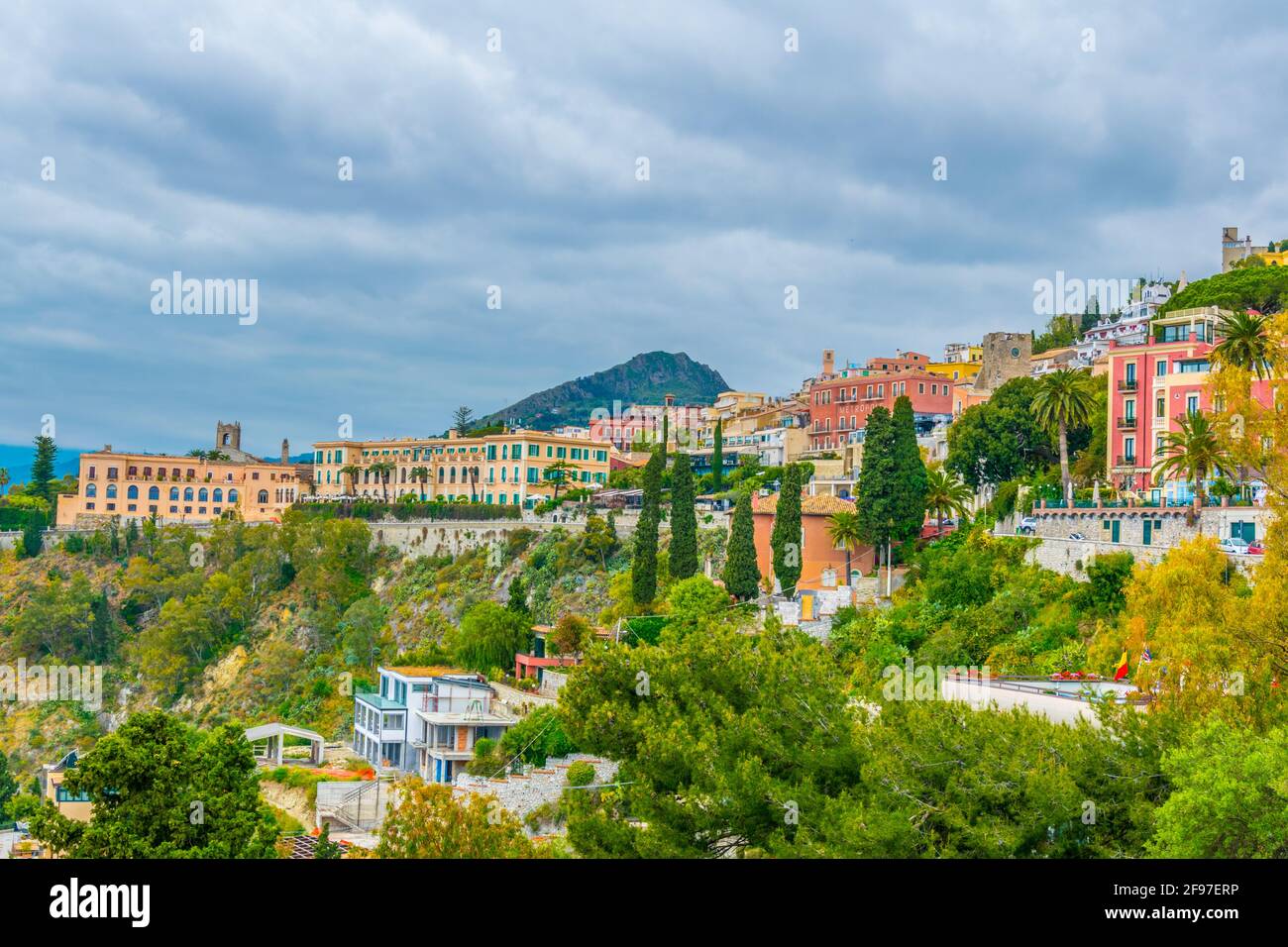Aerial view of Taormina, Sicily, Italy Stock Photo - Alamy