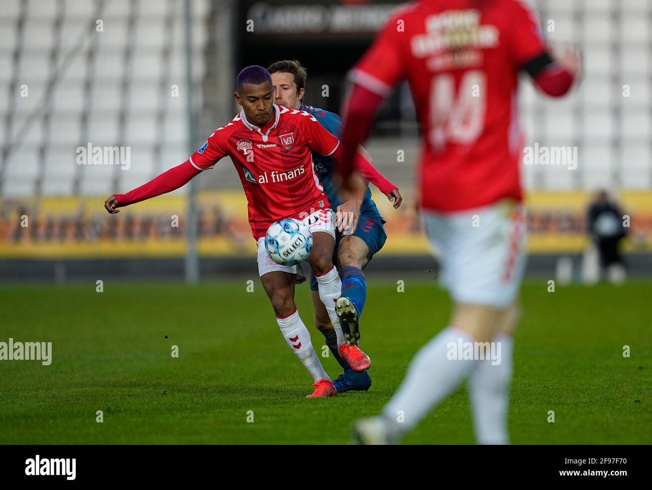 Vejle Stadium, Vejle, Denmark. 16th Apr, 2021. Aalborg BK's Jakob ...