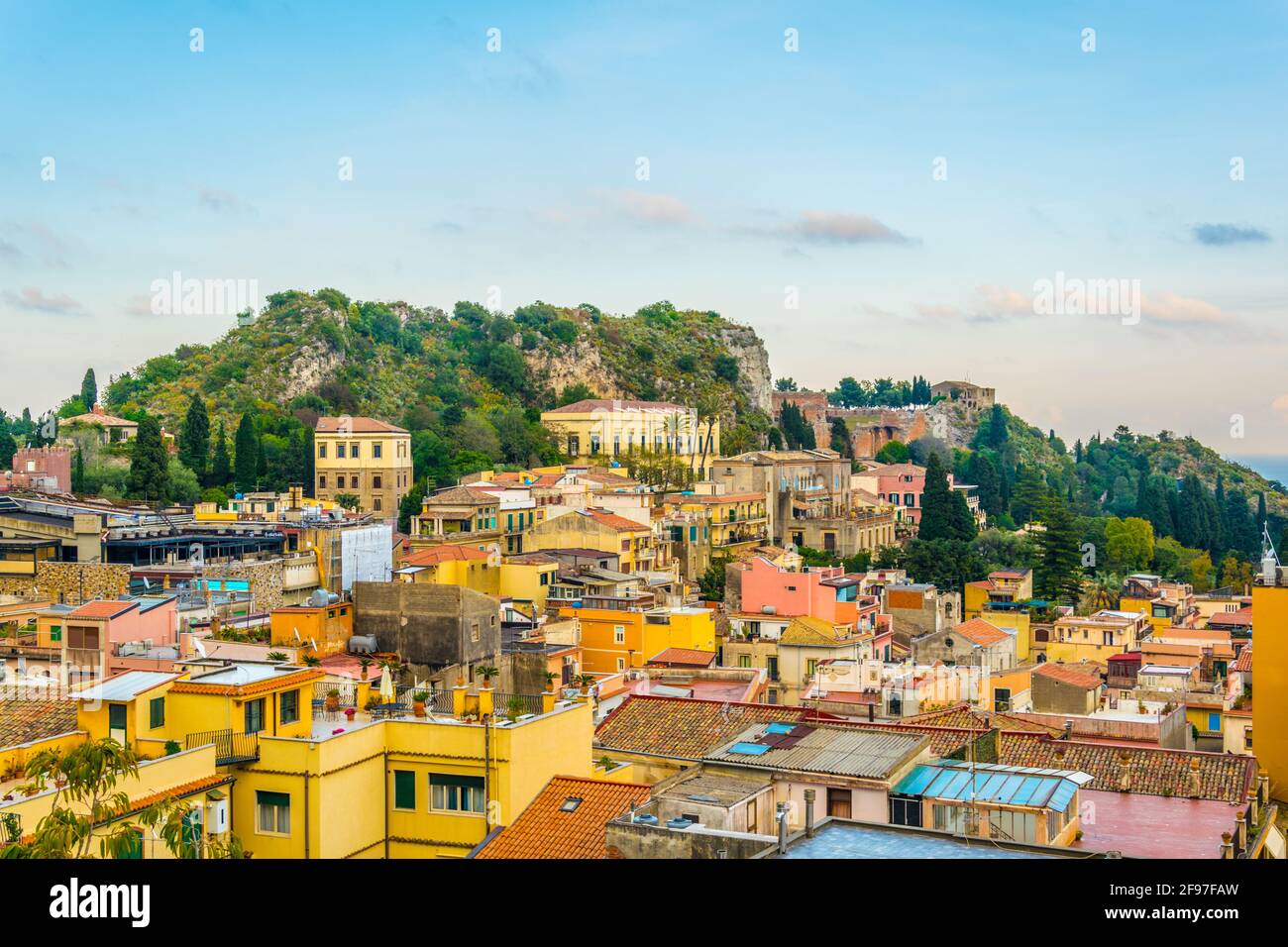 Aerial view of Taormina, Sicily, Italy Stock Photo - Alamy