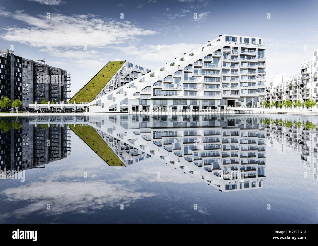 8 House in Copenhagen by architect Bjarke Ingels Group, Denmark Stock ...