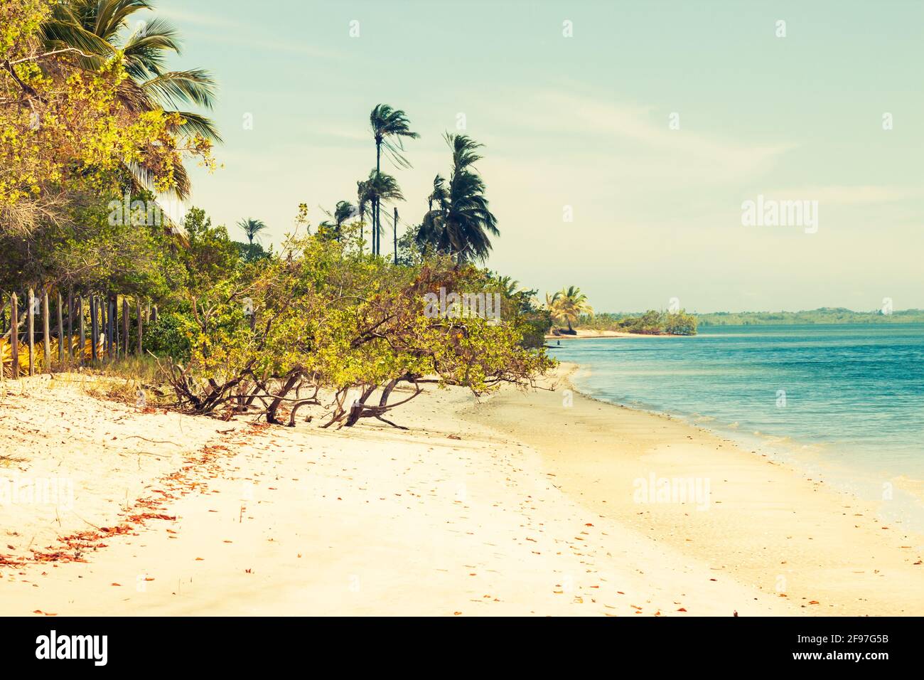 A quiet strand of beach in the early summer. Taken in the Marau Bay, in ...