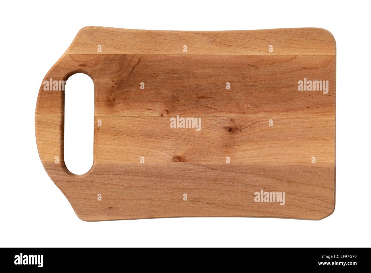 wooden chopping board, top view, isolated on white background Stock ...