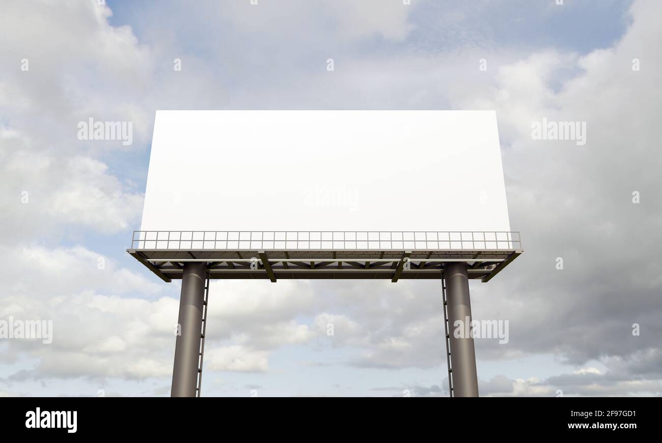 3D rendering of a billboard sign with blank space - perfect for your ...
