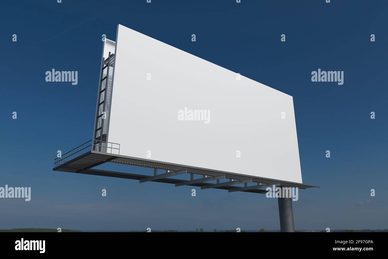 3D rendering of a billboard sign with blank space - perfect for your ...