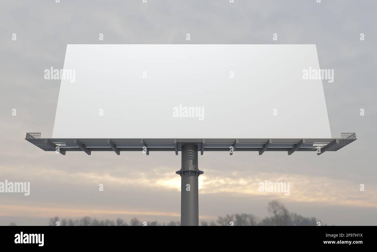 3D rendering of a billboard sign with blank space - perfect for your ...
