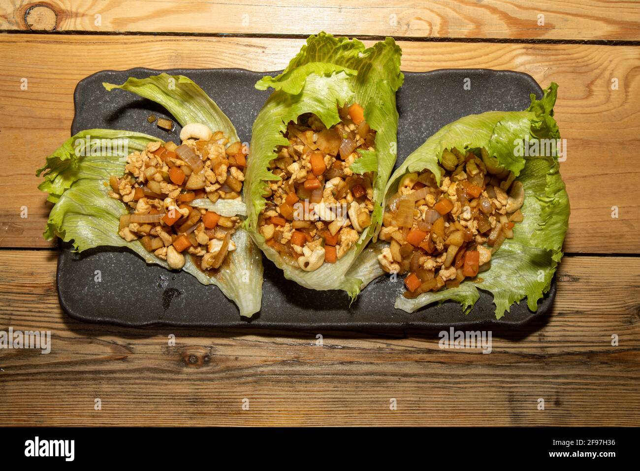 A delicious plate of Chicken Yuk Sung, Chinese Lettuce Wraps with ...