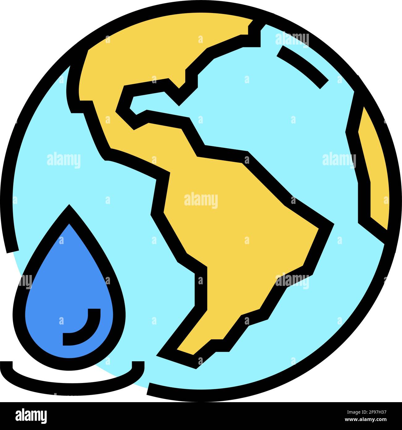 ocean water color icon vector illustration Stock Vector Image & Art - Alamy