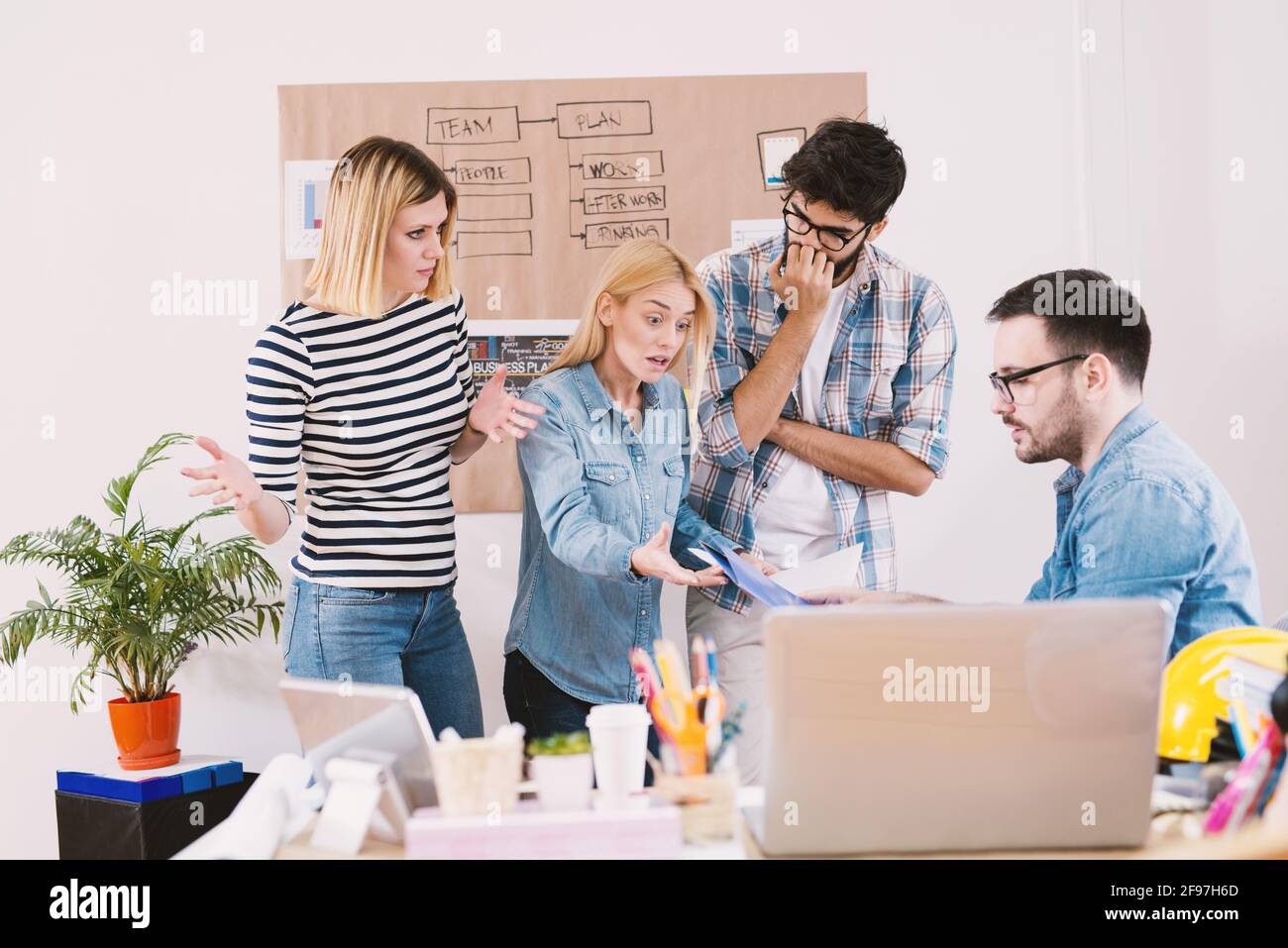 Group meeting arguing each other hi-res stock photography and images ...