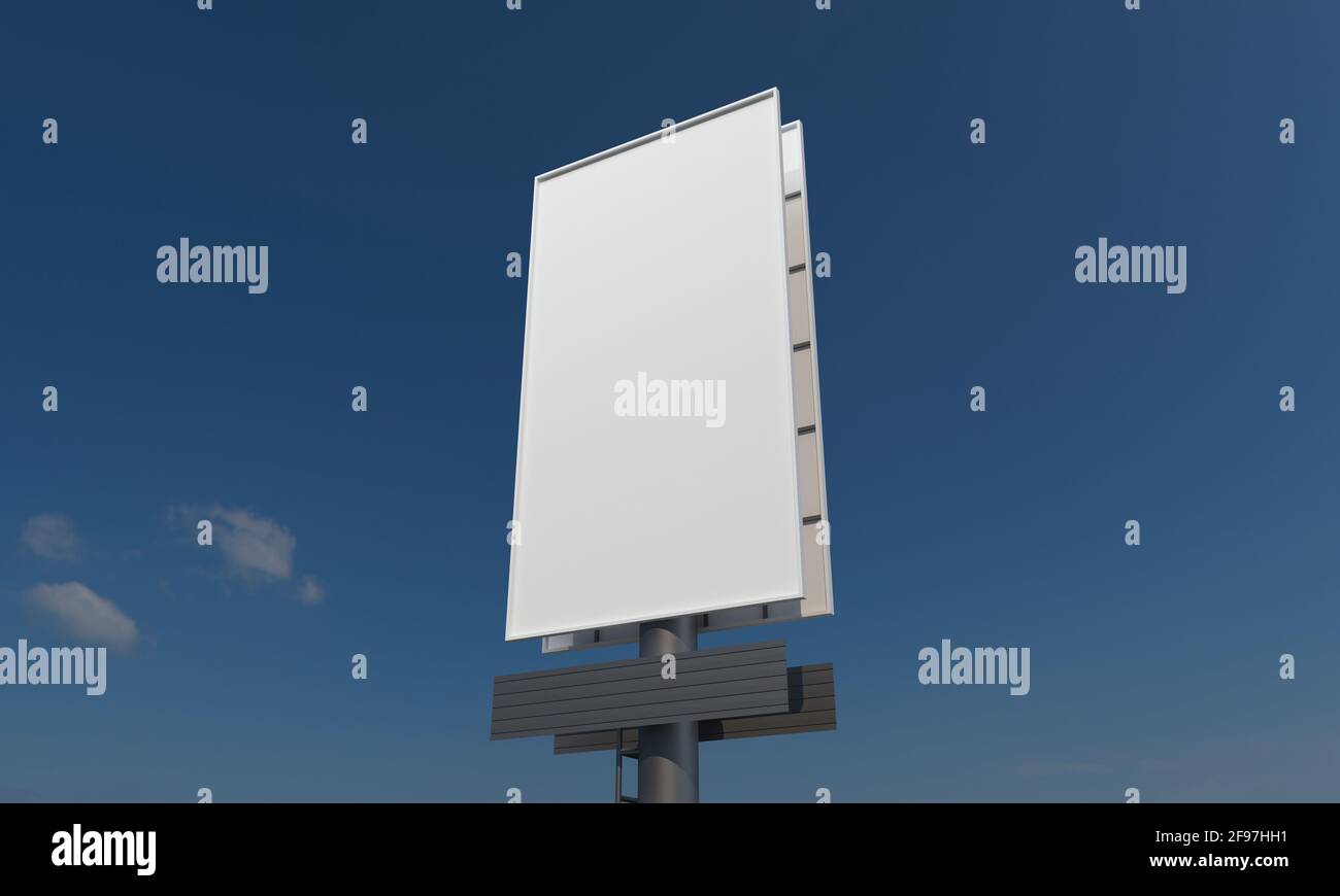 3D rendering of a billboard sign with blank space - perfect for your ...