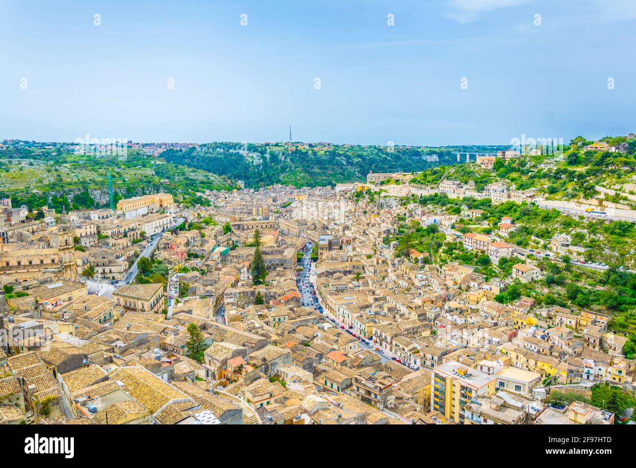 Aerial view of Modica, Sicily, Italy Stock Photo - Alamy