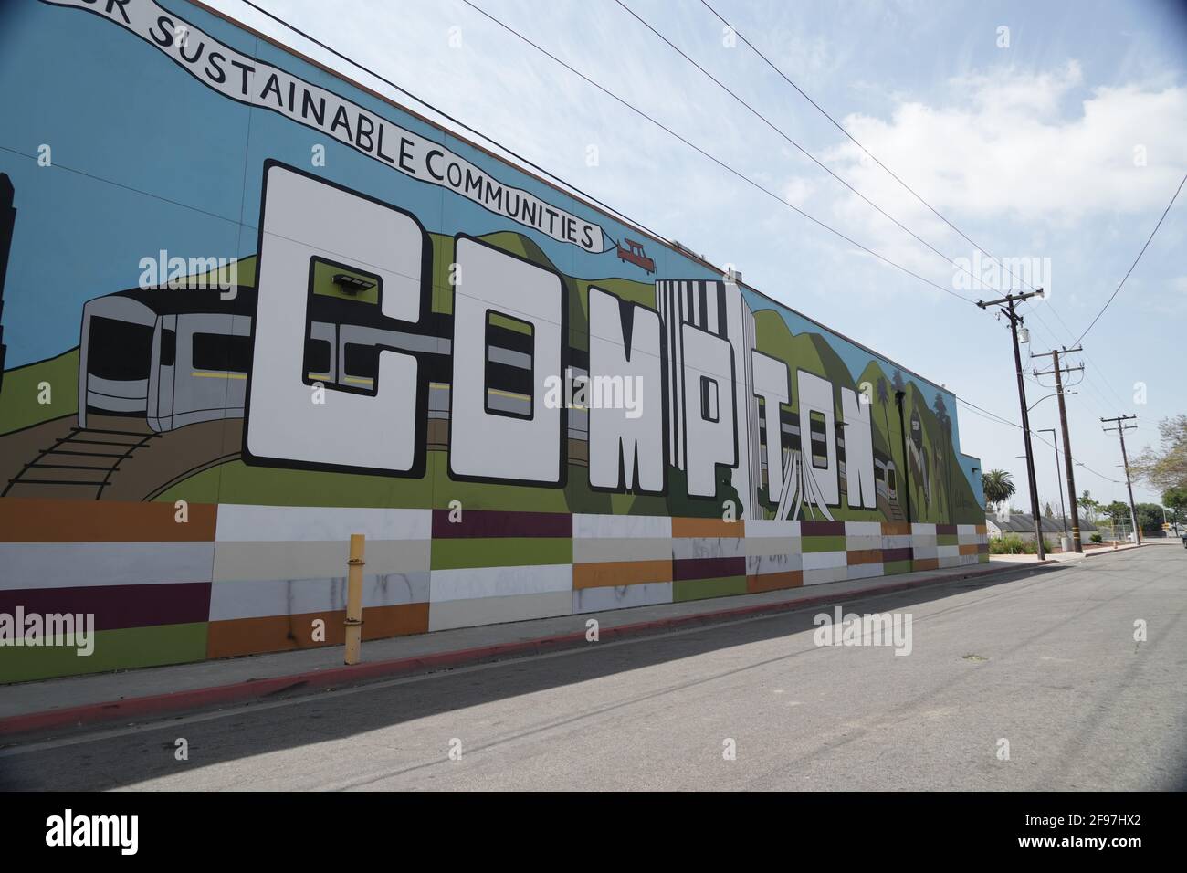 A City of Compton mural, Thursday, April 15, 2021, in Compton, Calif ...
