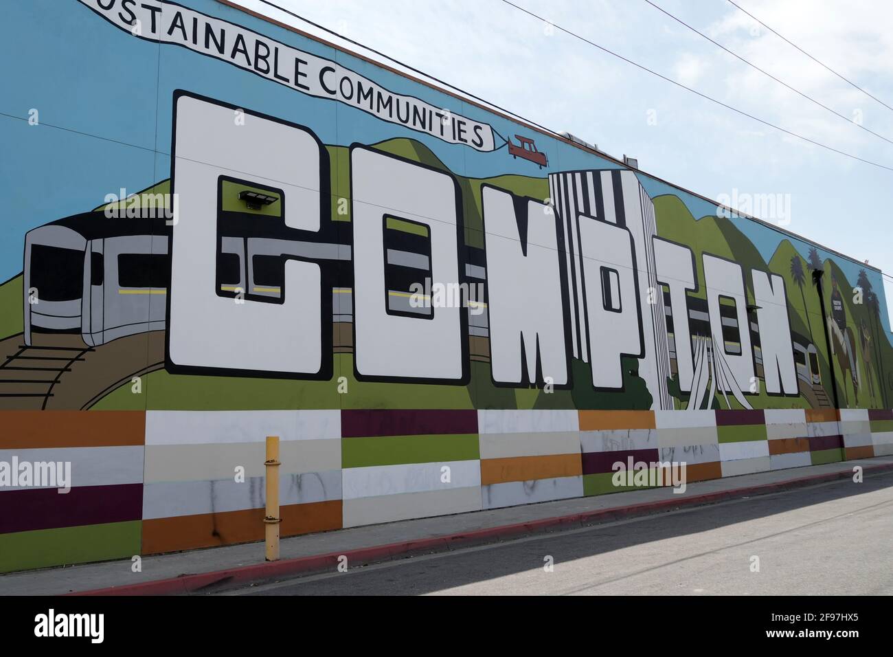 A City of Compton mural, Thursday, April 15, 2021, in Compton, Calif ...