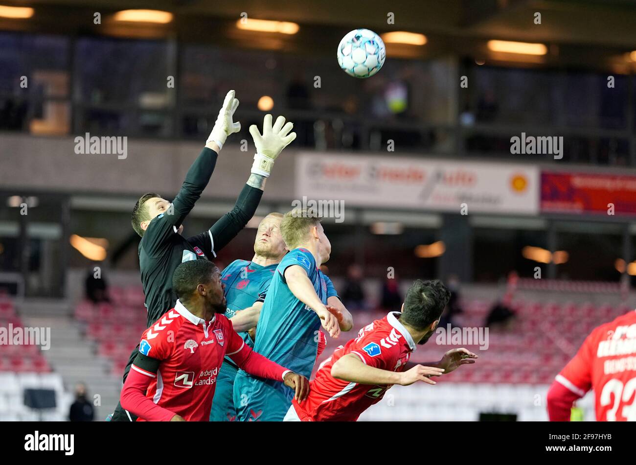 Vejle Stadium, Vejle, Denmark. 16th Apr, 2021. Vejle BK's Alexander ...