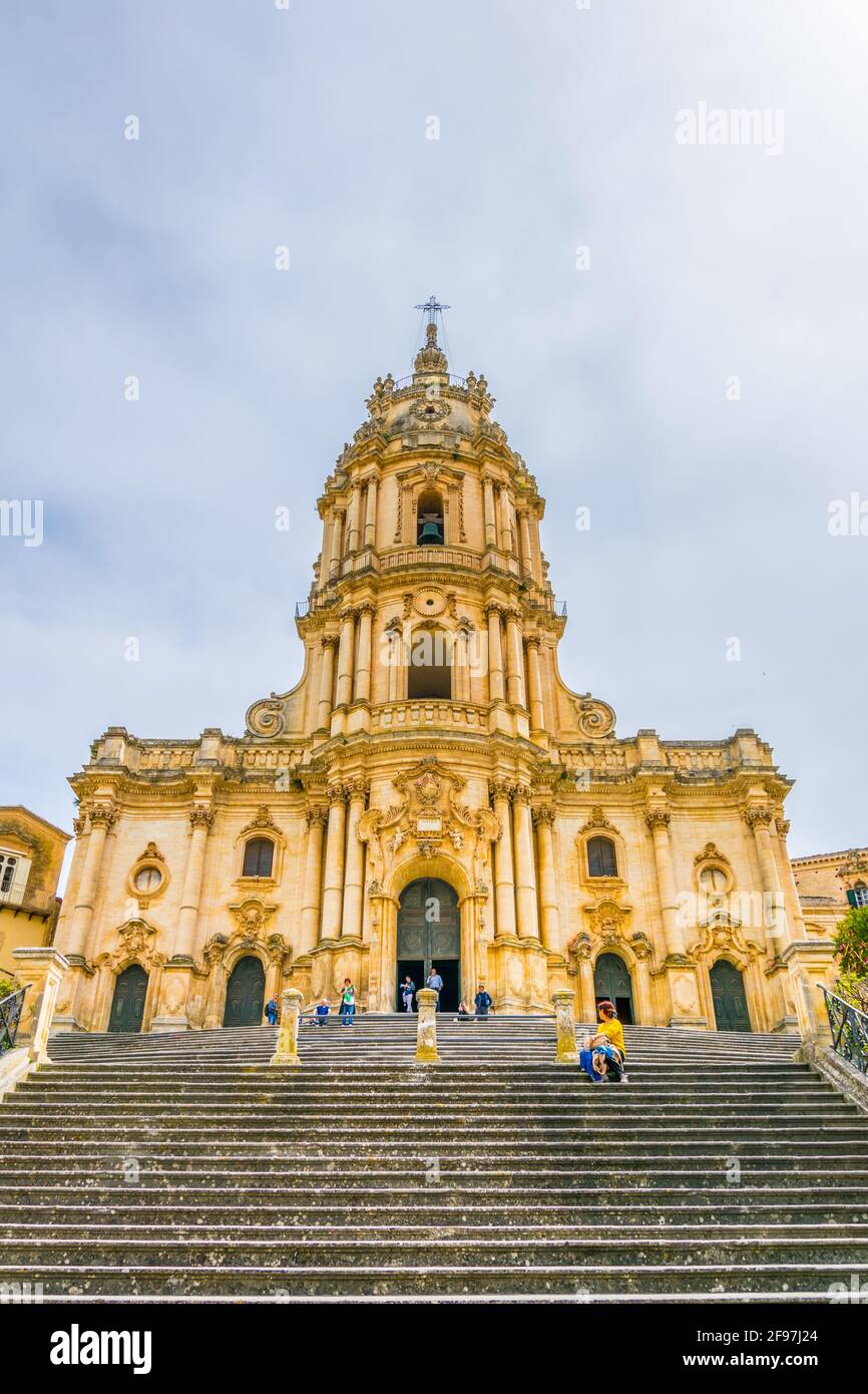 Cathedral of saint george in Modica, Sicily, Italy Stock Photo - Alamy