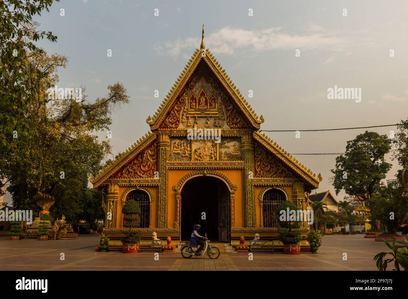 Laos, Vientiane, the Vat Simuang temple Stock Photo - Alamy