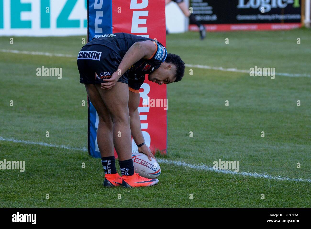 during the Super League round 4 match Castleford Tigers V Leigh ...
