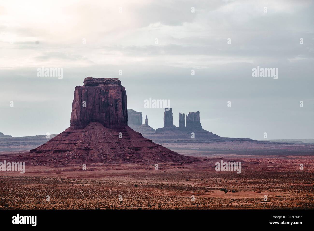 A big rock in Monument Valley (valley of the rocks) - a region of the ...