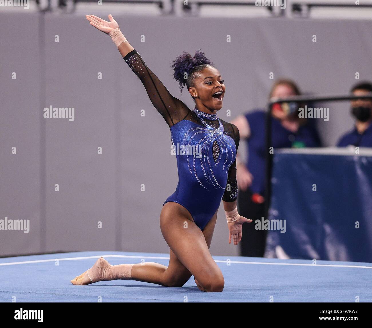Fort Worth, TX, USA. 16th Apr, 2021. Florida's Trinity Thomas does the ...