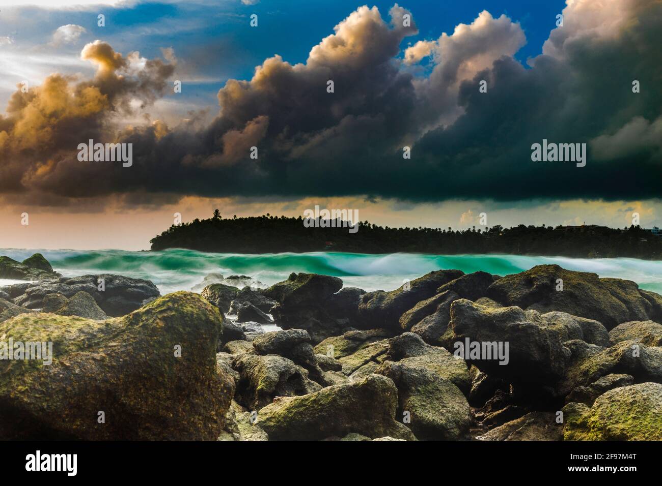 Long Exposure at Golden Hour and sunset at Kata-Beach, Phuket, Thailand ...
