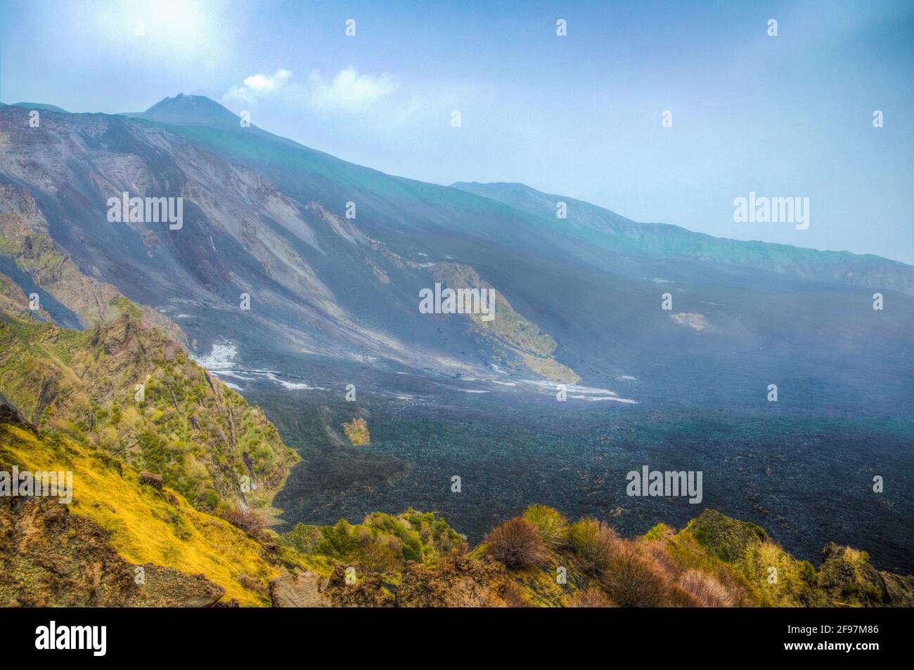 Valle del bove of mount etna in Sicily, Italy Stock Photo - Alamy