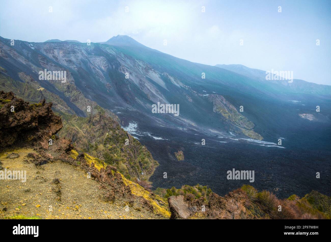 Valle del bove of mount etna in Sicily, Italy Stock Photo - Alamy