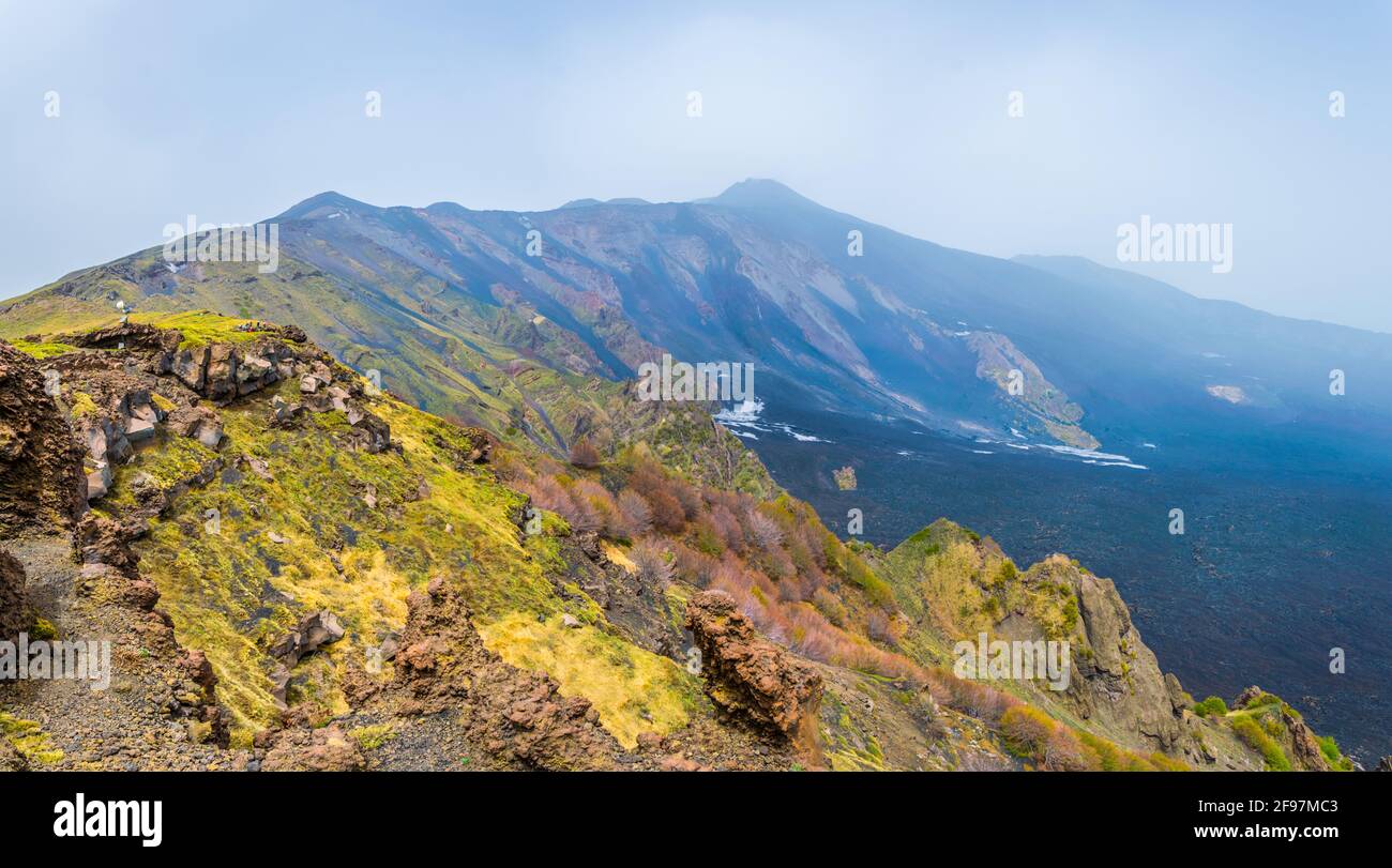 Valle del bove of mount etna in Sicily, Italy Stock Photo - Alamy
