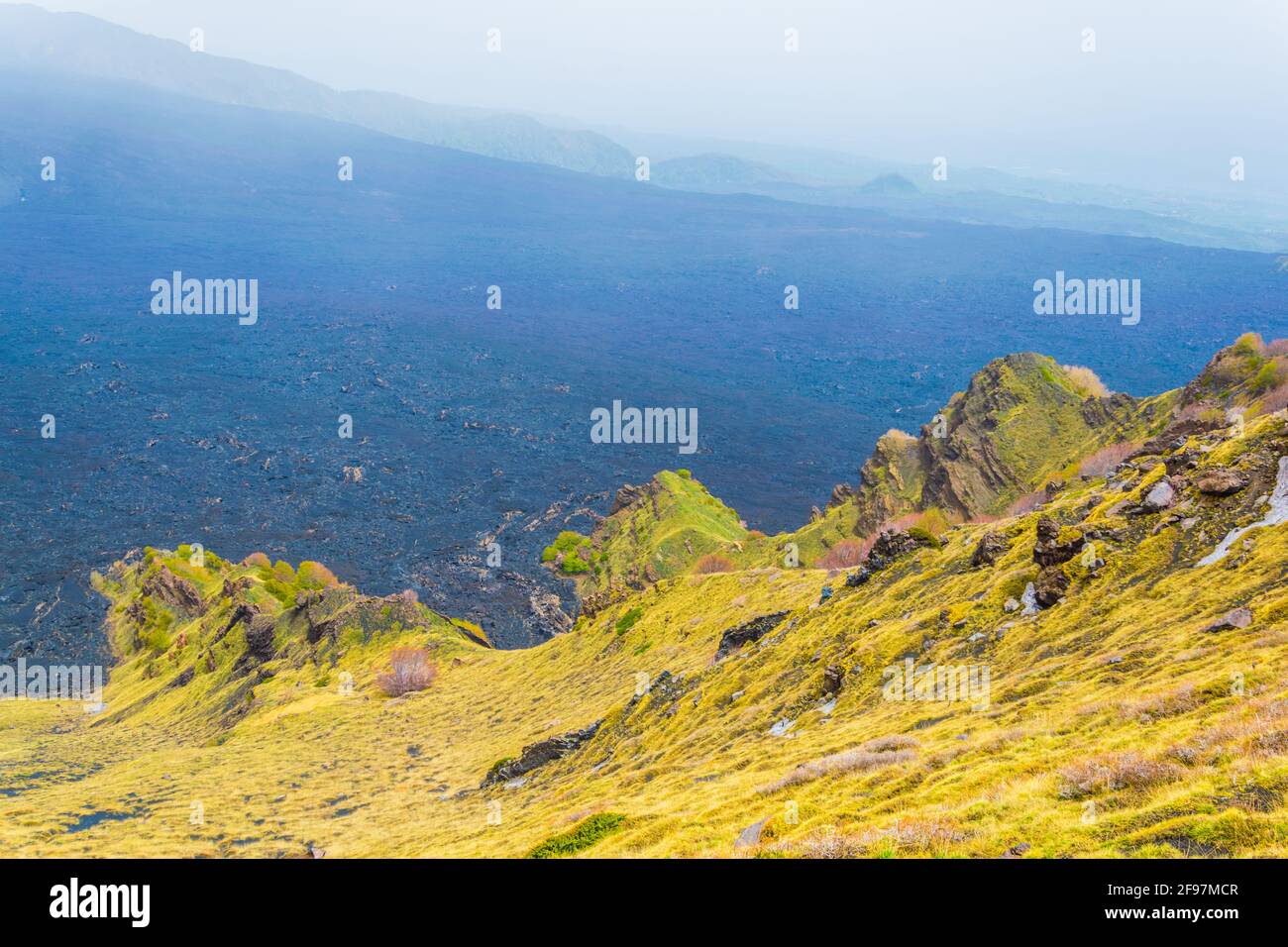 Valle del bove of mount etna in Sicily, Italy Stock Photo - Alamy