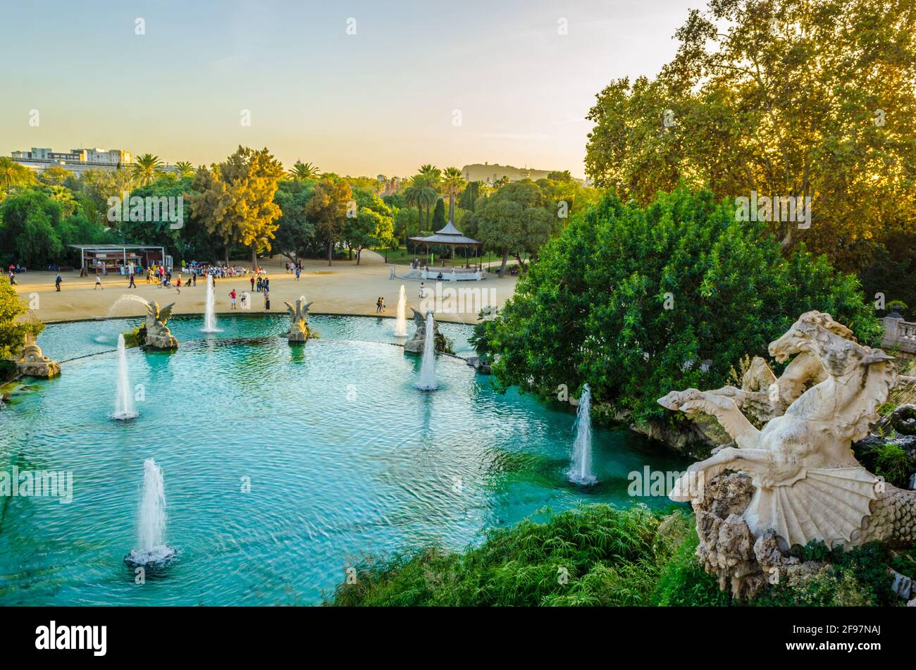 cascada monumental fountain in the ciutadella park Barcelona, Spain ...
