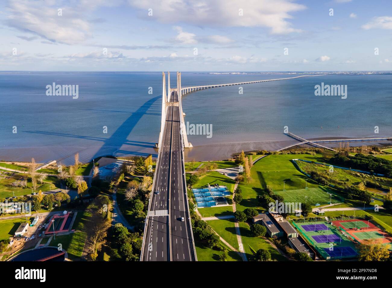 Vasco Da Gama Bridge Aerial High Resolution Stock Photography and ...