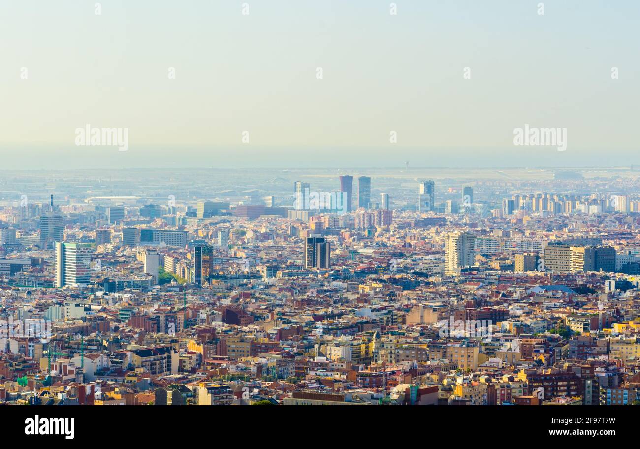 Aerial view of Barcelona, Spain Stock Photo - Alamy