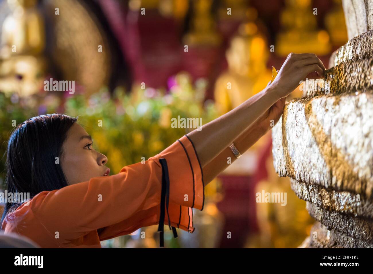 Myanmar, scenes at Inle Lake, the Pindaya caves with the Shwe U Min ...