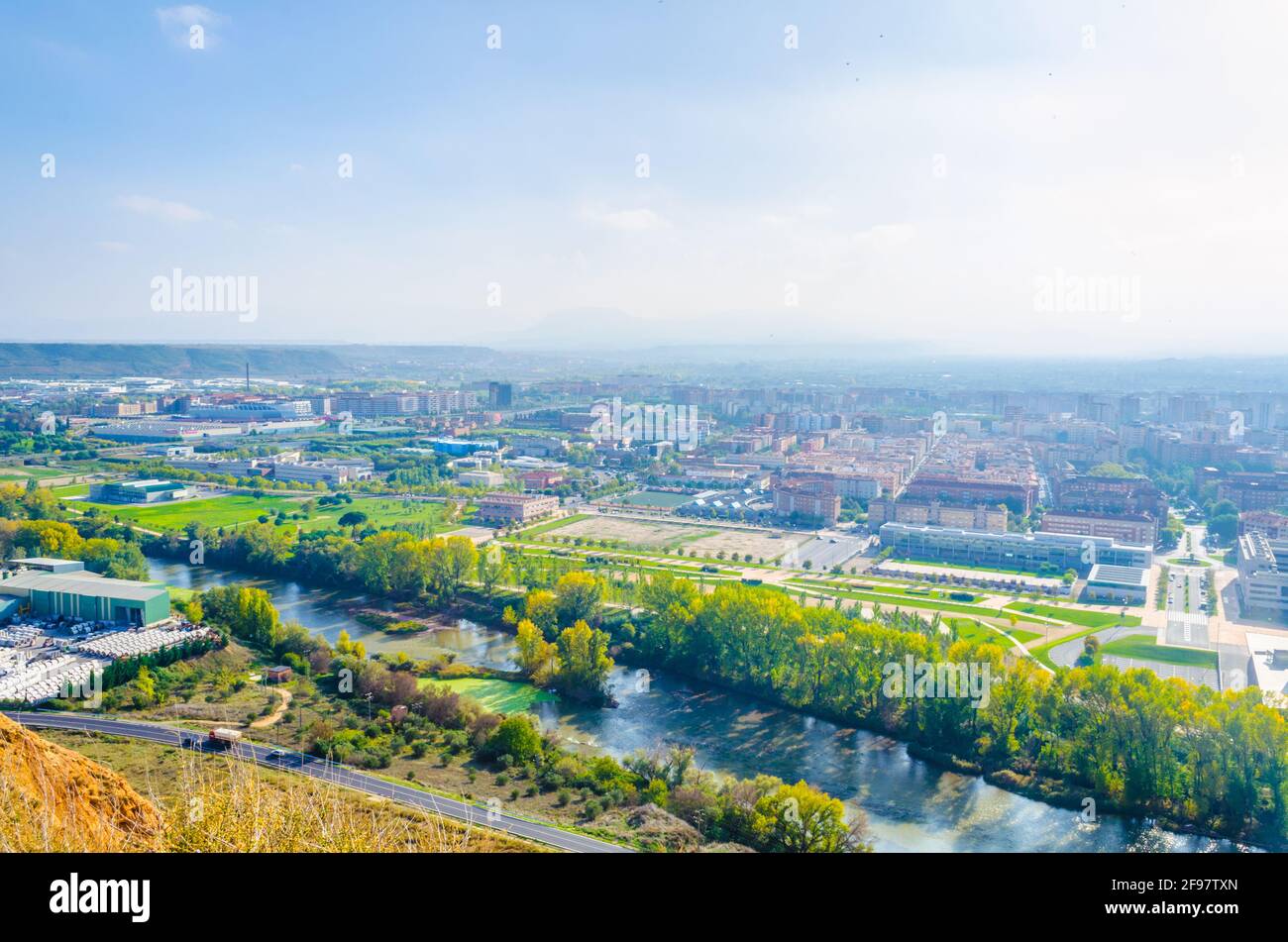 Aerial view of the spanish city Logrono Stock Photo - Alamy