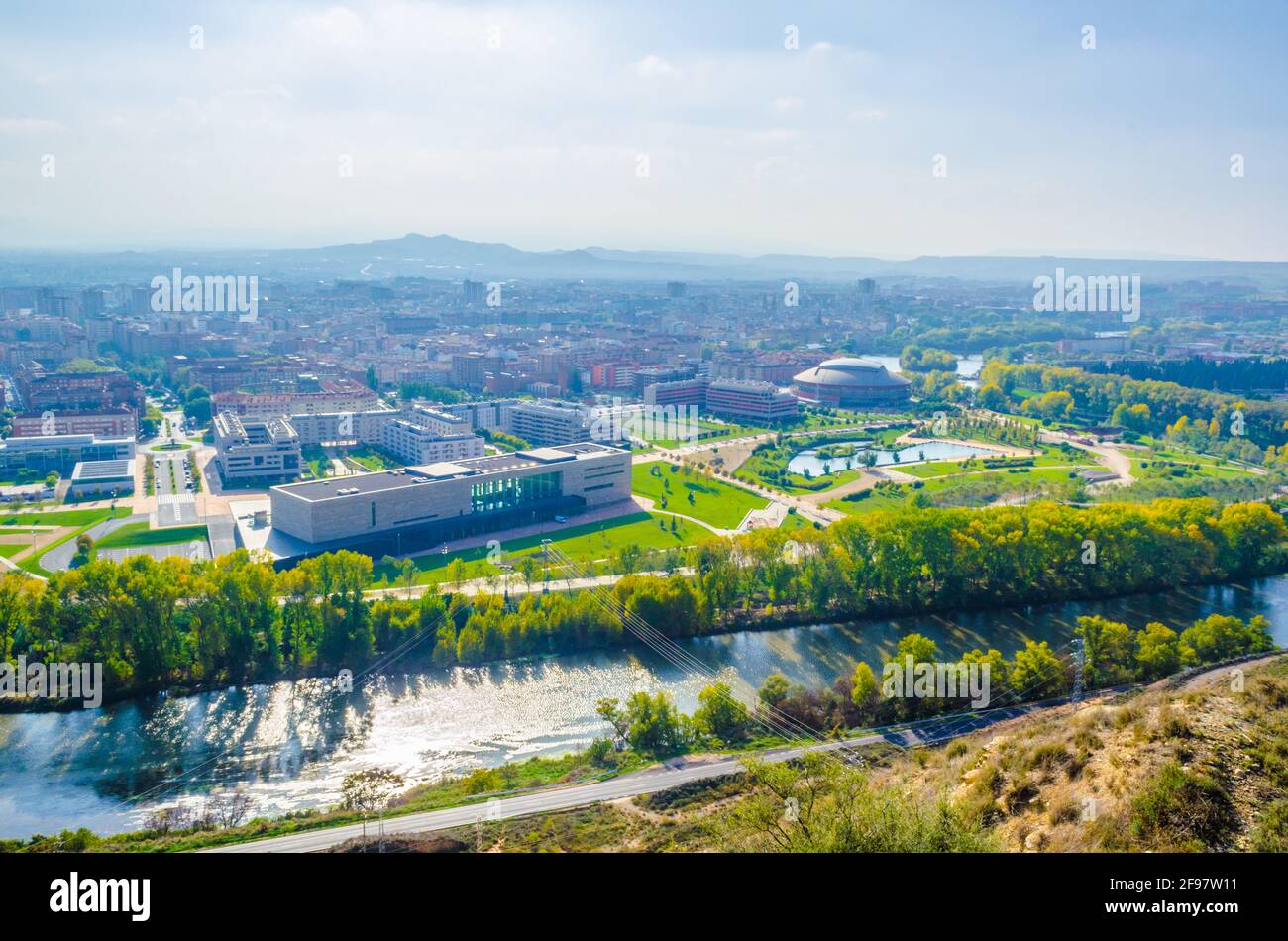 Aerial view of the spanish city Logrono Stock Photo - Alamy