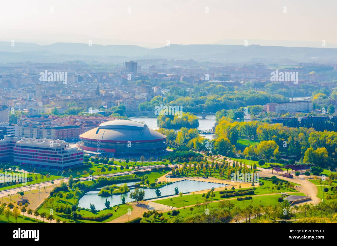 Aerial view of the spanish city Logrono Stock Photo - Alamy
