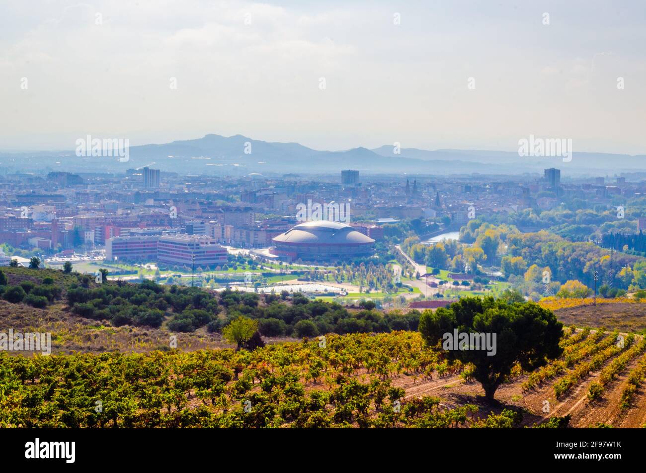 Aerial view of the spanish city Logrono Stock Photo - Alamy