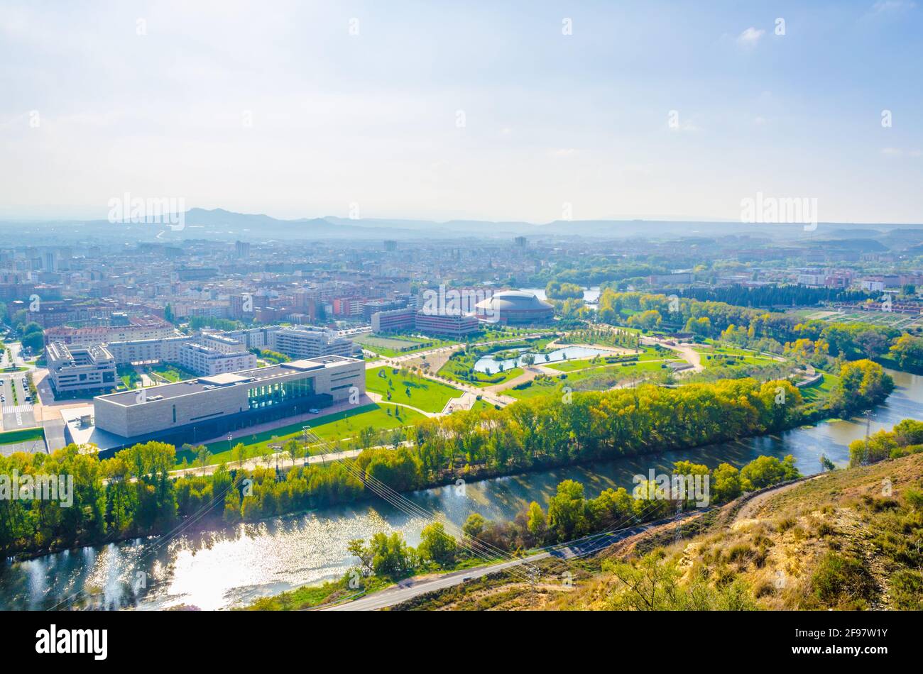 Aerial view of the spanish city Logrono Stock Photo - Alamy