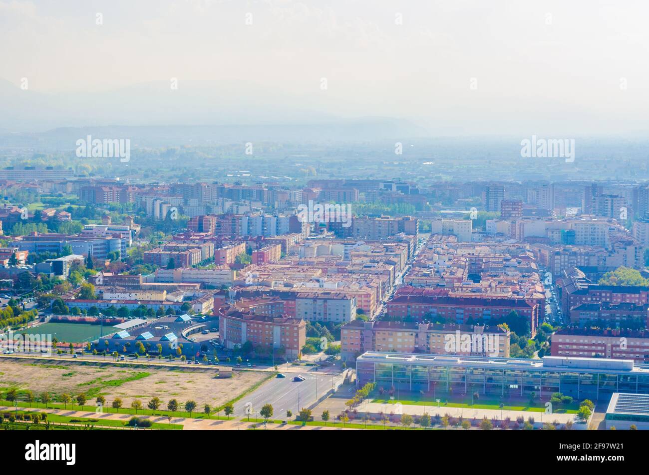 Aerial view of the spanish city Logrono Stock Photo - Alamy