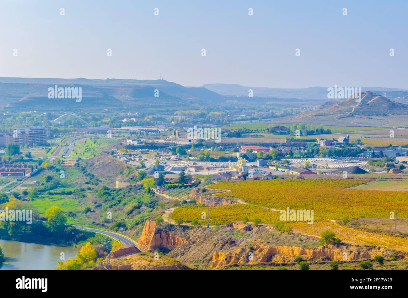 Aerial view of the spanish city Logrono Stock Photo - Alamy
