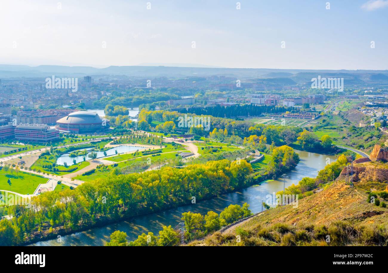 Aerial view of the spanish city Logrono Stock Photo - Alamy