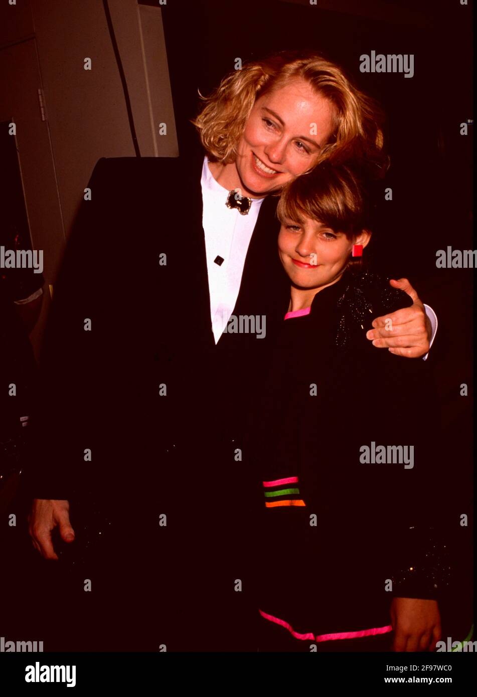 Los Angeles.CA.USA. Cybill Shepherd and daughter Clementine. Mid 1980s ...