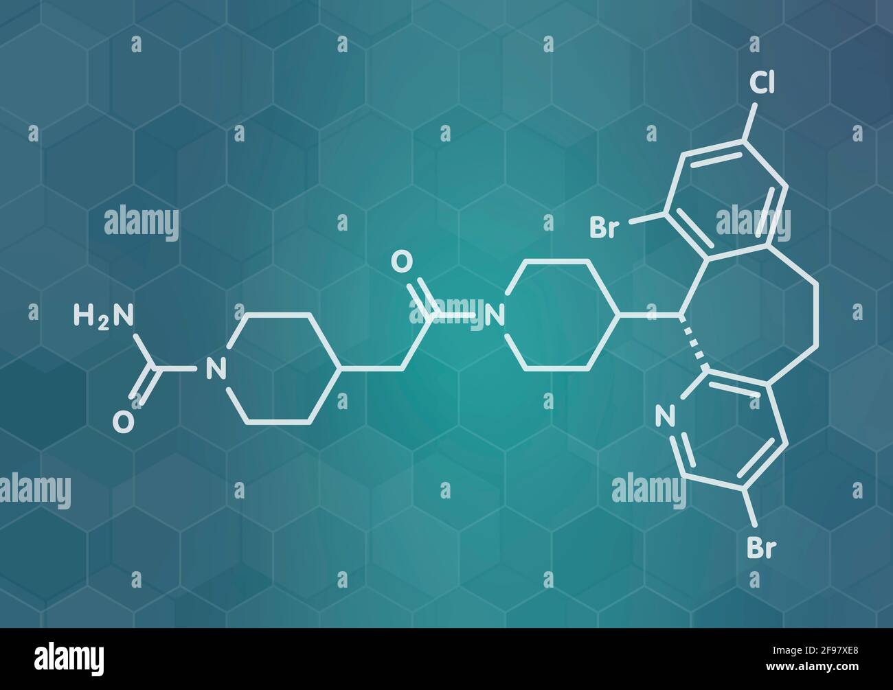 Lonafarnib drug molecule, illustration Stock Photo - Alamy