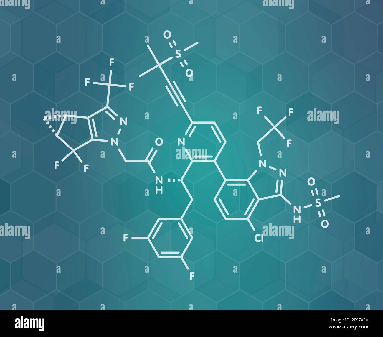 Lenacapavir antiviral drug molecule, illustration Stock Photo - Alamy