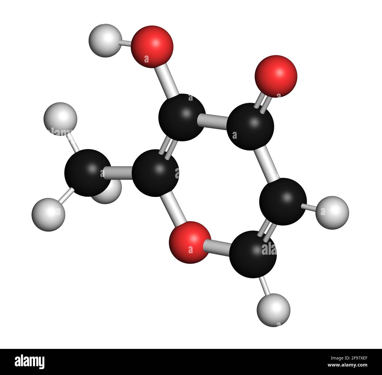 Maltol food additive molecule, illustration Stock Photo - Alamy